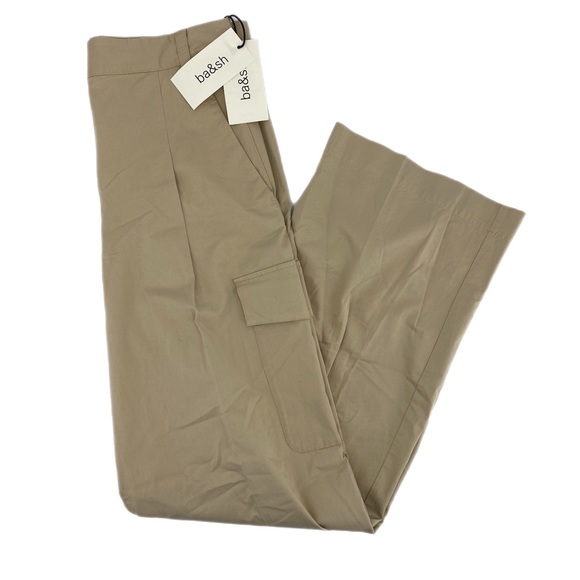 ba&sh | Pants & Jumpsuits | Bash Beige Pantalon Vara Flat Front Size 2 ...